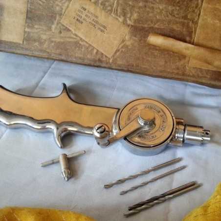 Trepanador. Taladro quirúrgico. Modelo zimmer. Años 40. Nuevo ...