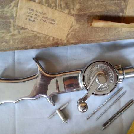 Trepanador. Taladro quirúrgico. Modelo zimmer. Años 40. Nuevo ...